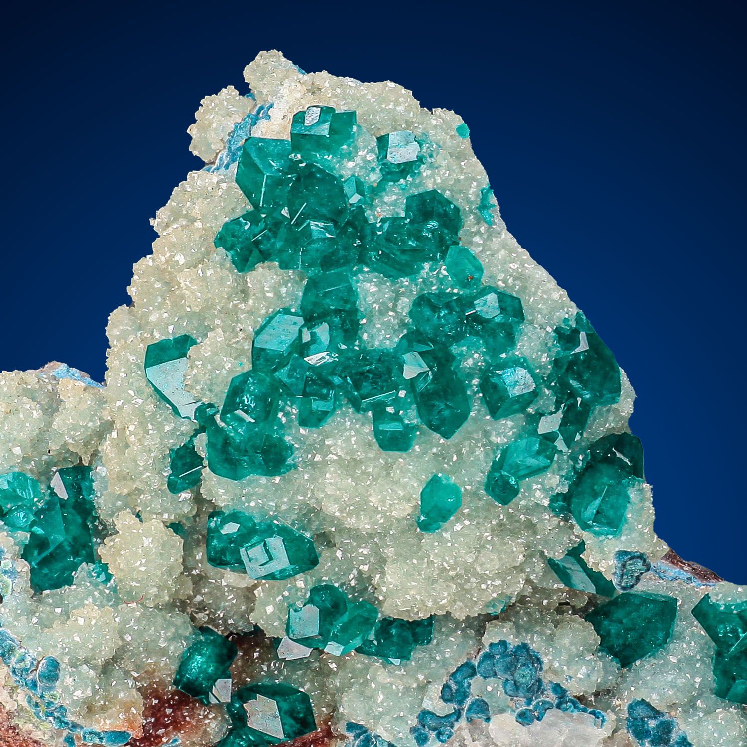 Wendel-Minerals | Item: 2548 - Dioptase & Shattuckite-Tsumeb Mine ...