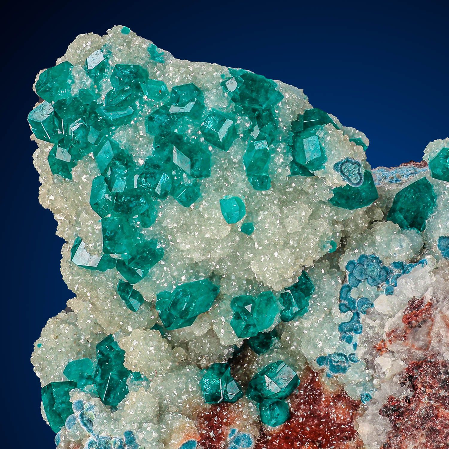 Wendel-Minerals | Item: 2548 - Dioptase & Shattuckite-Tsumeb Mine ...